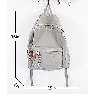 MiCoolker College School Backpack for Women Men Casual Canvas Denim Travel Daypack Purses Large