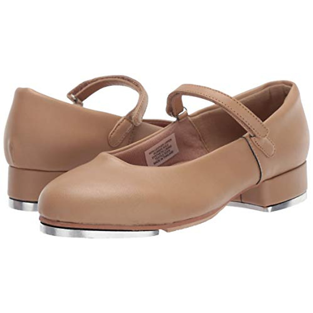 Leo Women's Rhythm TAP Dance Shoe, tan, 5 Medium US
