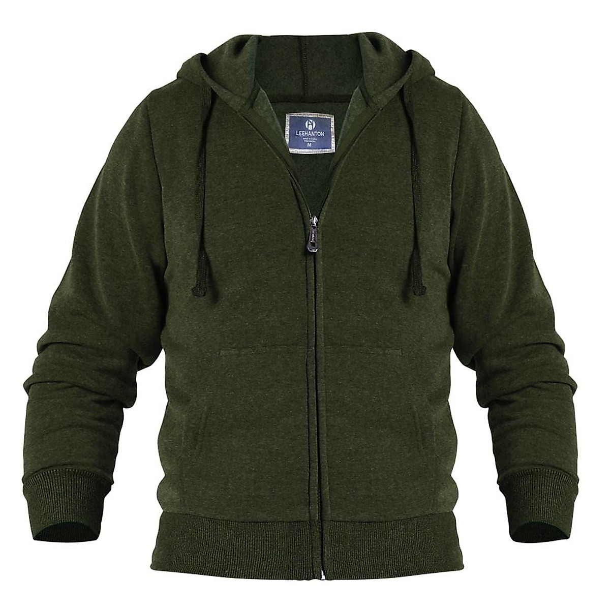 Gary Com Fleece Hoodies for Men Zipper Lightweight Spring Long Sleeve Active Mens Jackets Sports Full Zip Sweatshirts Military Green