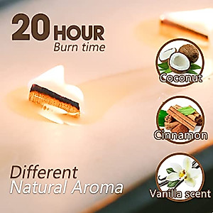 Kiwi Homie 9.06" Wooden Dough White Bowl Candles Wood Hand Poured Soy Wax Candle, Farmhouse Long Dough Bowl Candles for Table, 3 Cherry Wood Wick Candle for Wedding Gift (Cinnamon)