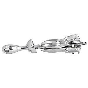 Aramox 3.3lbs Foldable Grapnel Anchor Boat Anchor, 316 Stainless Steel Hardware Boat Accessory, Fit for Marine Boat Yacht Dinghy