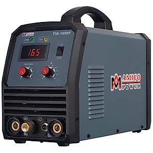 Amico TIG-165HF, 165-Amp TIG Stick DC Inverter Welder, 95~260V Wide Voltage Welding, 80% Duty Cycle.