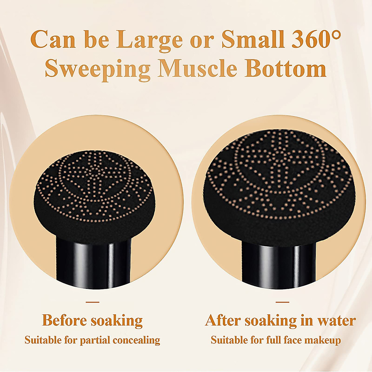 Mushroom Head Air Cushion CC Cream - BB Cream Foundation Makeup Moisturizing Concealer Long-Lasting, Cushion Foundation Full Coverage Self Adjusting for Mature Skin & All Skin Types (Natural)