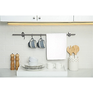 ZUPERIA Bar Mop Kitchen Towels- 12 Pack, 16 x 19 Inches, Bar Mop Towels -100% Cotton Barmops Towels - Super Absorbent, Multi-Purpose for Home, Kitchen and Bar Cleaning (White)