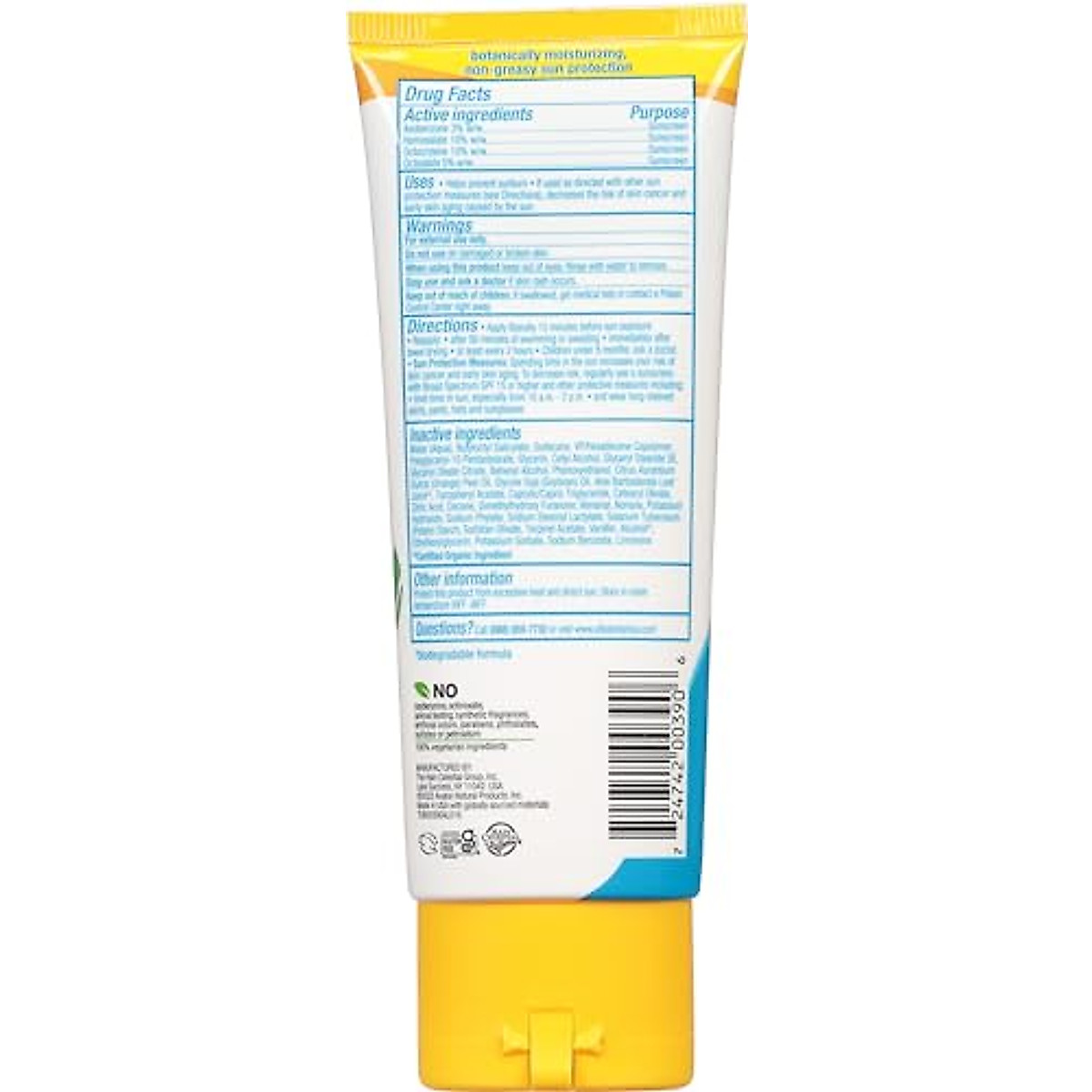 Alba Botanica Sunscreen Lotion, Sport, SPF 50, Fragrance Free, 3 oz (Packaging May Vary)