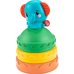 Fisher-Price Stacking Elephant, Infant Stacker Activity Toy For Baby Ages 6 Months And Older