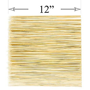 DecorRack 400 Natural Bamboo Skewer Sticks, Natural Wood Barbecue Skewers for Grilling, Kabob, Fruit, Appetizers, Cocktail, Brunch, Chocolate Fountain, BBQ Skewers, 12 inch (Pack of 400)