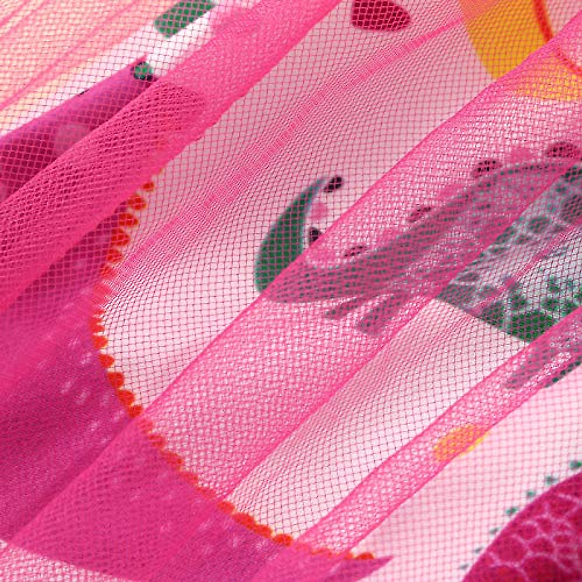 Girls Dress Skirt Toddler Kids Baby Girls Sleeveless Patchwork Dinosaur Party Tulle Princess Dress,for Kids Festival Birthday Gifts(Pink,3-4 Years)