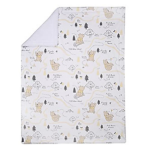 Lambs & Ivy Disney Baby Pooh and The Hundred Acre Woods White Baby Blanket