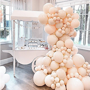 Double Stuffed Blush Balloons Different Sizes 18In 12In 5In Nude Balloon Garland Kit Pastel Cream Peach Latex Balloon Arch For Birthday Wedding Baby Bridal Shower Gender Reveal Bachelorette Supply