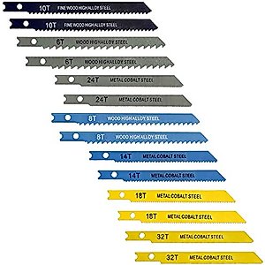 IIT 19220 14Pc Universal Jig Saw Blade Assortment,