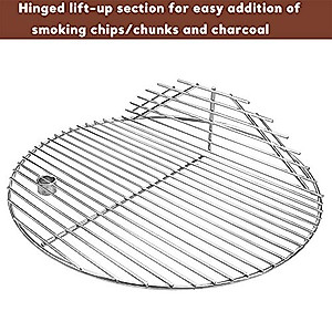 QuliMetal 19.5" 304 Stainless Steel Round Cooking Grid Grate for Akorn Kamado Ceramic Grill, Pit Boss K24, Louisiana Grills K24, Char-Griller 16620