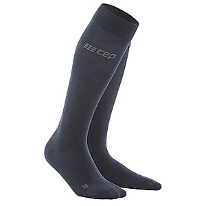 CEP Allday Merino Tall Compression Socks, Dark Blue, Men, III