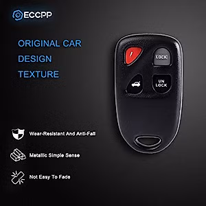 ECCPP KPU41805 Replacement for Keyless Entry Remote Key Fob 03 04 05 for Mazda 6 KPU41805 41805 4238A-12076 (Pack of 1)