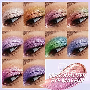 BestLand Liquid Glitter Eyeshadow Set, Multichrome Glitter Shimmer Eye Looks Waterproof Long Lasting Quick-Drying Sparkling Eye Shadow Liquid Highlighter Christmas Makeup Kits (Magic Color)