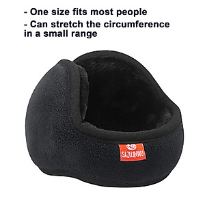 sazujinwu Winter Earmuffs for Men Women Unisex Fold Fleece Ear Muffs Women`s Ear Warmer Back Neck Earmuff