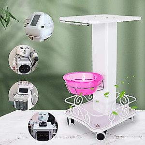 Beauty Salon Trolley Cart with Wheels and Large Storage Fence,Multil-Function Mobile Salon Spa Rolling Esthetician Cart Instrument Tray Hairdressing Service Cart Max Load 88lbs