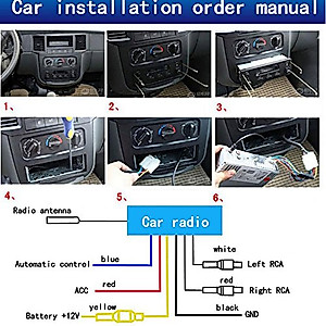 PolarLander Universal 1 Din 12V in-Dash Car Radio Audio Player Built-in 2 Speaker Stereo FM Support Bluetooth with USB/TF Card Port
