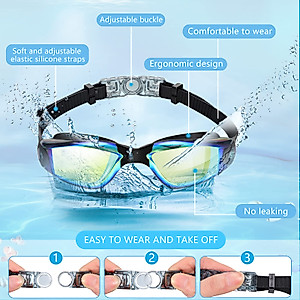 Xuhal 20 Pack Swimming Goggles Bulk Adult Anti Fog UV Protection No Leaking Wide View Goggles for Women Men Youth Multicolor (Classic)