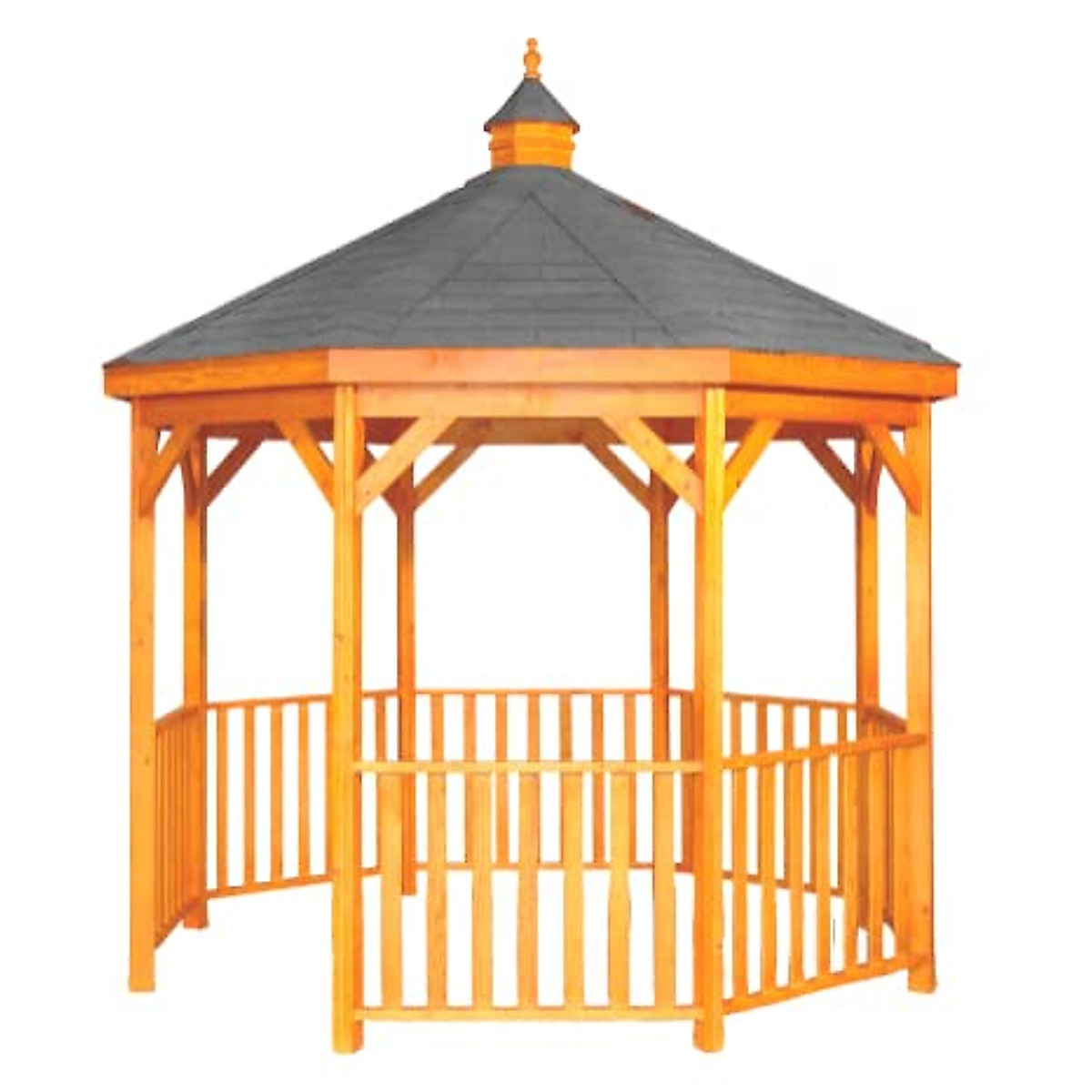 Amish-Crafted 12' Wood Octagon Gazebo-in-a-Box (Harvard Slate)