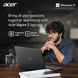 acer 2023 Newest Aspire 5 Slim Laptop, 15.6" Full HD Display, 8GB RAM, 256GB SSD Storage, AMD Ryzen 4-Core Processor, Backlit Keyboard, Fingerprint Login, HDMI, Ethernet Port, Type-C, Windows 11 S