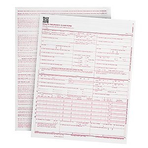 500 CMS-1500 Claim Forms - Current HCFA 02/2012 New Version - Forms Will Line Up with Billing Software and Laser Compatible - 500 Sheets - 8.5 x 11