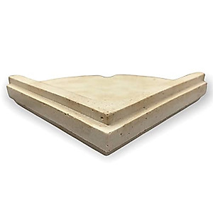 Tenedos Premium Quality Classic Cream Travertine Resin Corner Shelf