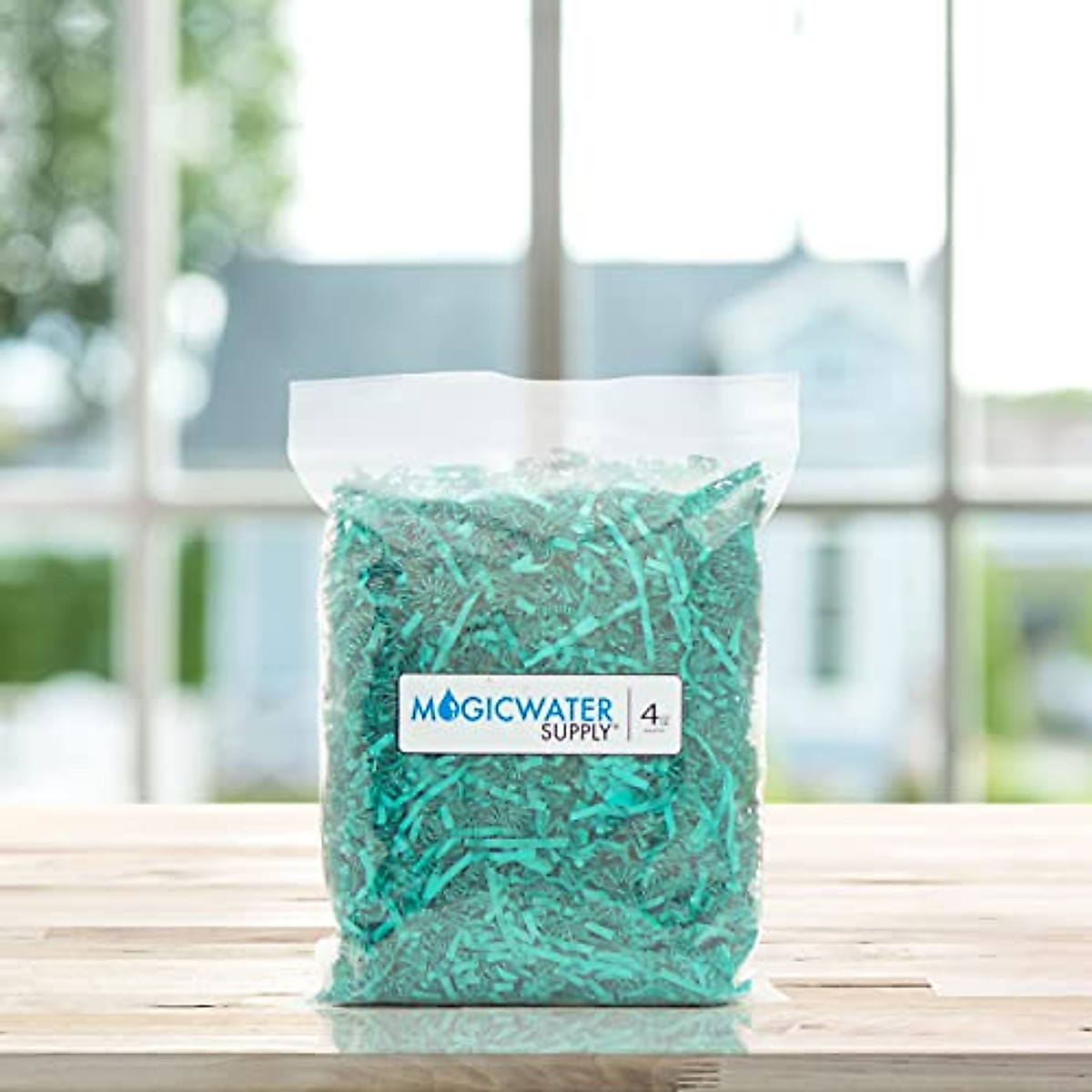 MagicWater Supply Crinkle Cut Paper Shred Filler (4 oz) for Gift Wrapping & Basket Filling - Teal