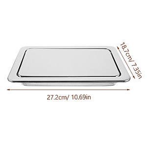 Kichvoe Trash and Waste Chute Lid Recessed Counter Top Covers Countertop Stainless Steel Balance Flap Cover, Surface Trash Grommet Swing Trash Can Lid B