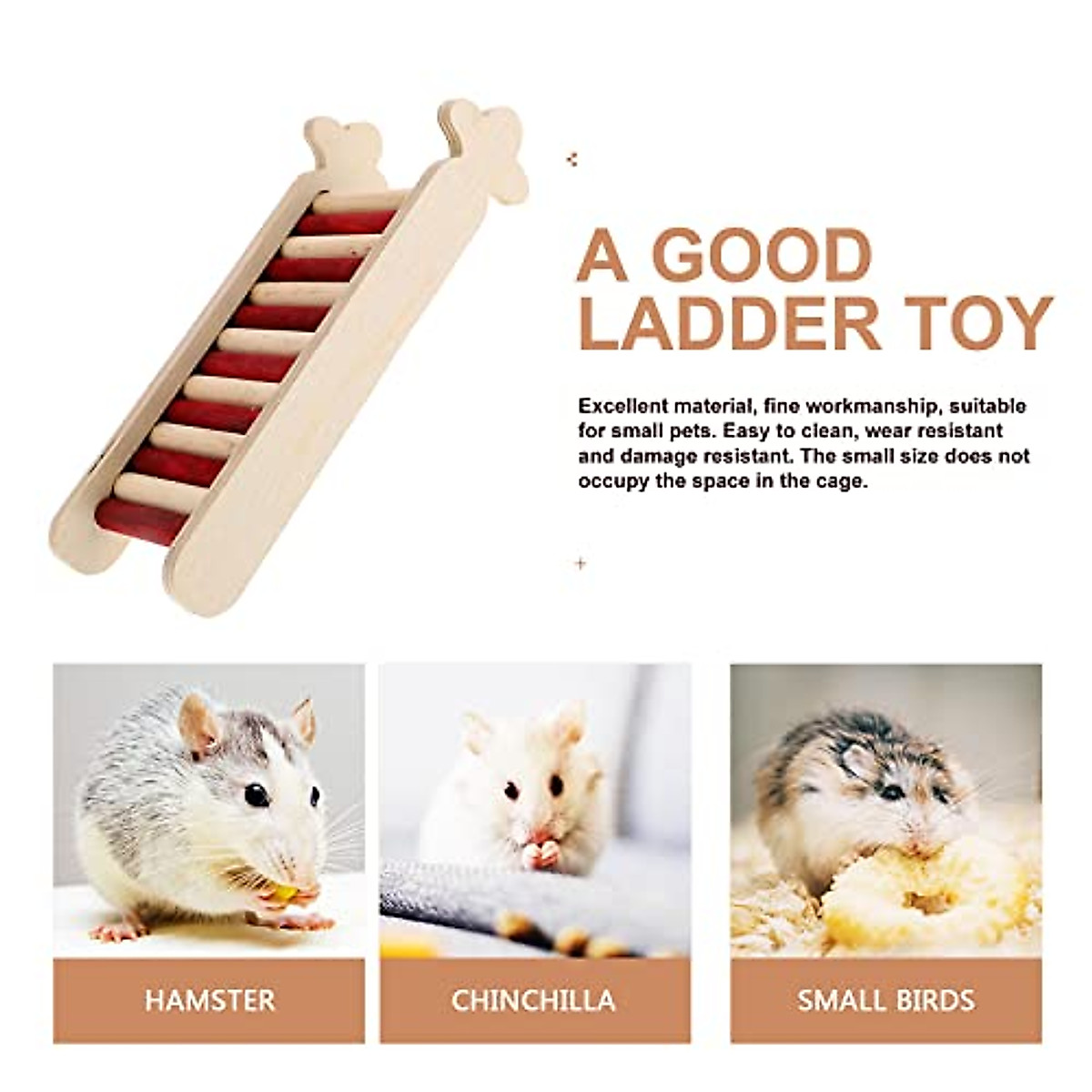 LUOZZY Hamster Nest Ladder Multi-Function Stand Attic Syrian Hamster Toy Cage Landscape Supplies