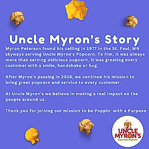 Uncle Myron's Popcorn Mix, 11.0oz, Cheese and Caramel Gourmet Popcorn, Gluten Free, Sweet and Salty Snack, Cheese and Caramel Popcorn Mix, Popcorn Mix