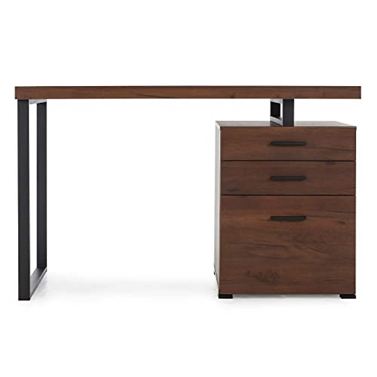 Monarch Specialties Home Office 47 Inch Long Versatile Right/Left Facing Compact Computer Desk, Dark Cherry Wood Look Finish