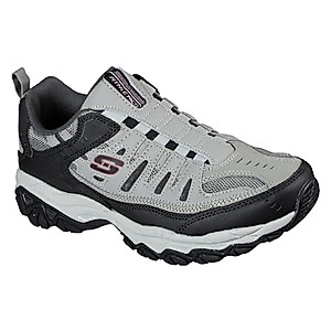 Skechers mens Afterburn M. Fit Wonted Loafer, Gray/Black, 14 US