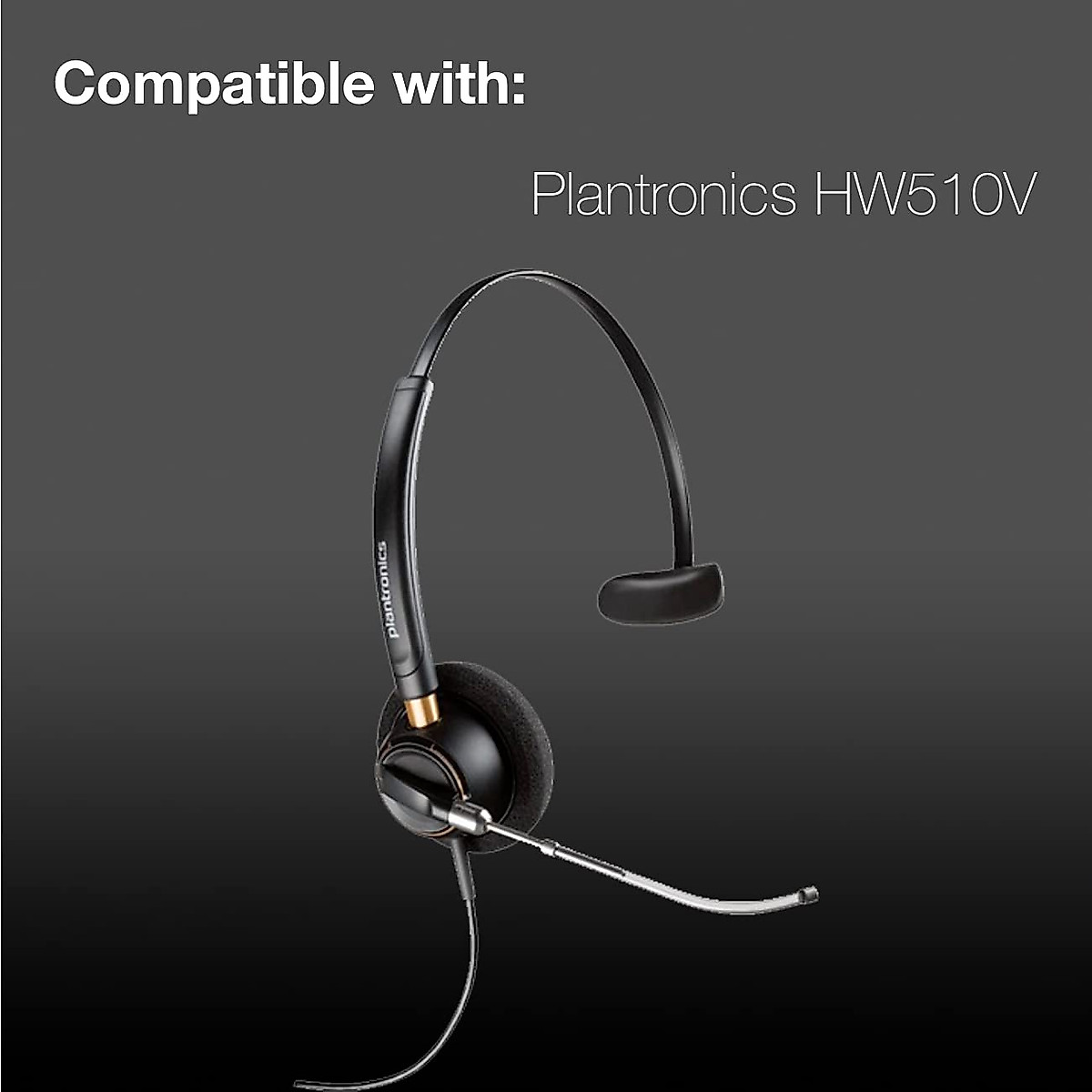 Headset Cable Compatible with Plantronics QD for Select Avaya Phones - J139, J169, J179, 1608,1616, 9610, 9620, 9620L, 9620C, 9630, 9630G, 9640, 9640G, 9650, 9670 (Basic Cable) | Adapter Cable HIS-1