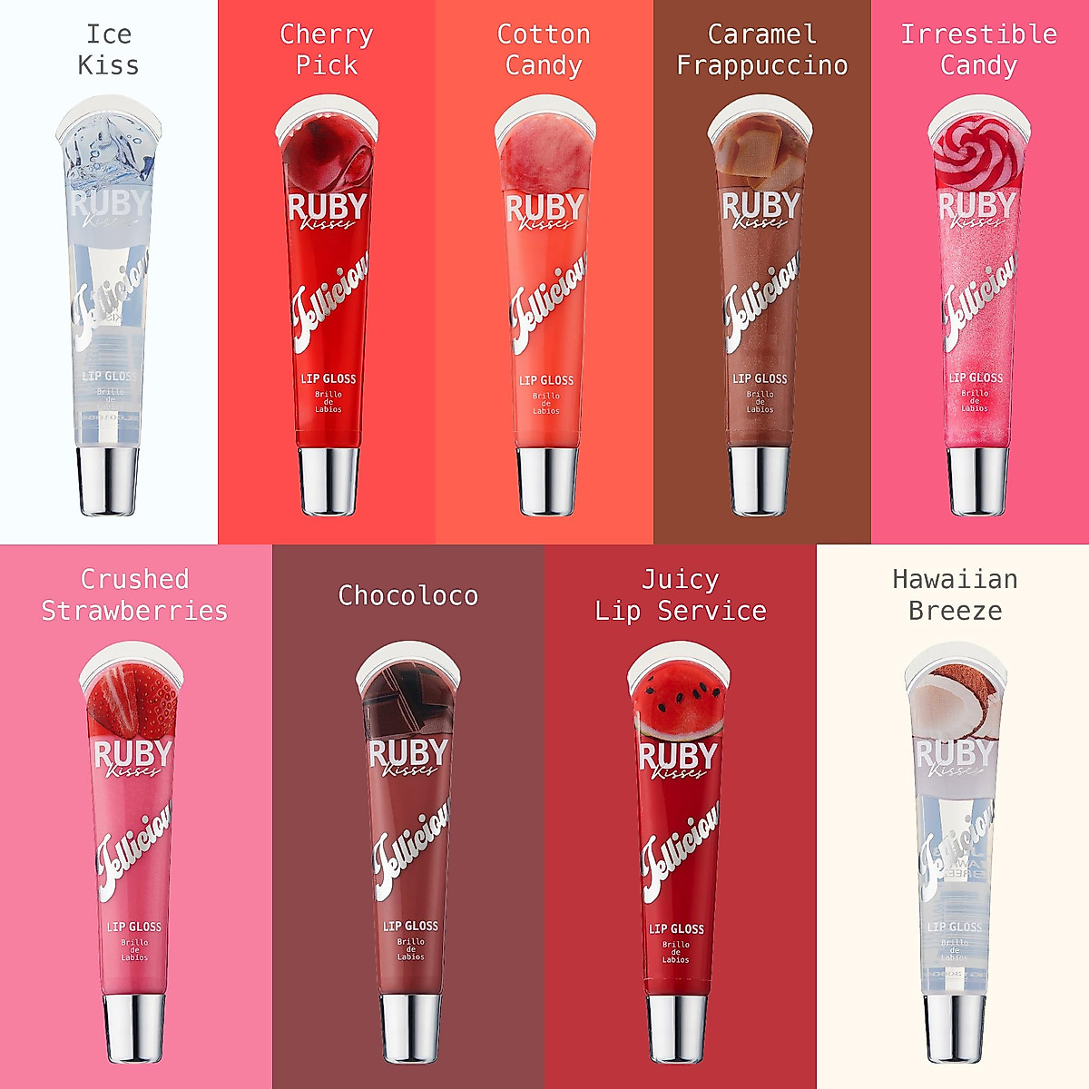 Ruby Kisses Jellicious Mouth Watering Lip Gloss (JLG01 & JLG04 & JLG13)