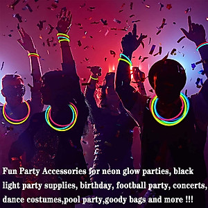 500 Pack Halloween Glow Sticks Bulk Party Pack Glow In The Dark Party Supplies Glow Sticks Necklaces Bracelets with Connectors 8" Glowsticks Halloween Birthday Party Favors Accessories Decorations