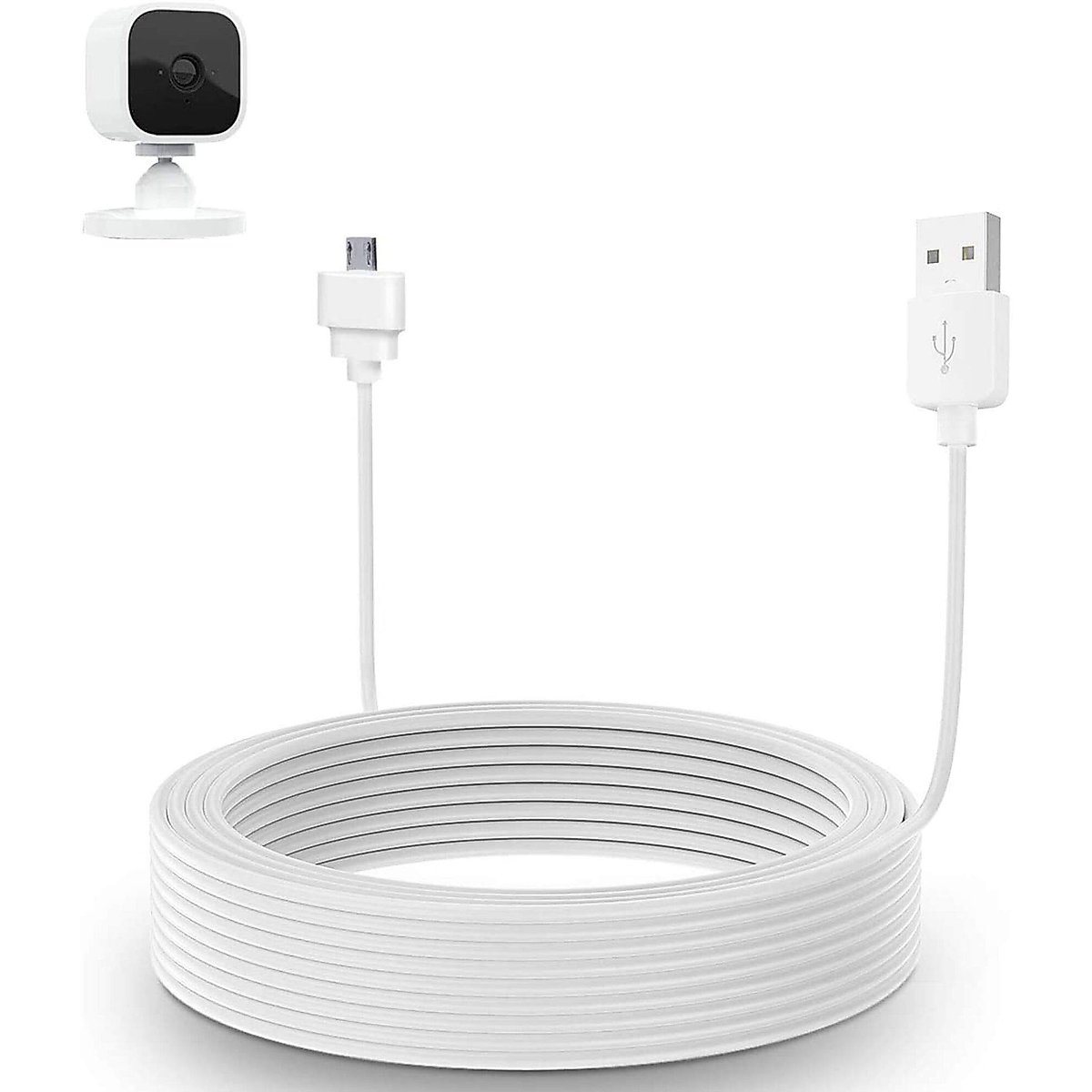 VOMENC 30ft/9m Charger Cable for Blink Mini, Power Extension USB Cable Compatible with Blink Mini Indoor Plug-in Camera Extension Cable(Blink Mini Camera is not Include)