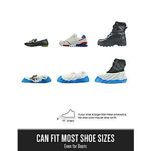OhanaPro Premium Disposable Non Slip Boot & Shoe Covers - Pack of 50 - Waterproof Double Layer Bottom - Extra Thick, Durable, Recyclable - One Size Fits Most