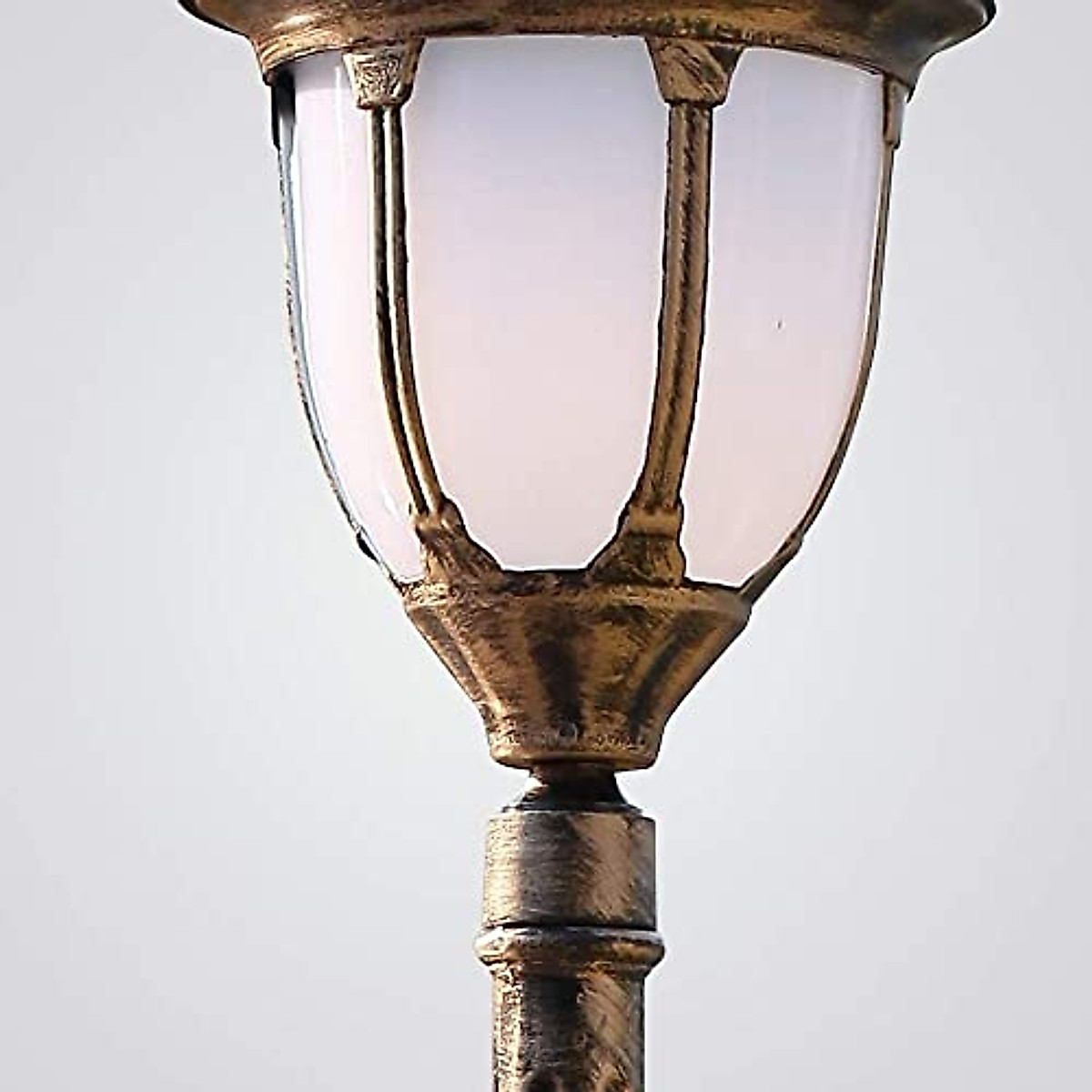 MODEBHD 1.75m European Glass Lantern Outdoor Column Light Tradition Antique Aluminum Waterproof Street Post Light E27 Decoration Garden Floor Lamps Lawn Landscape Bollard Lamp