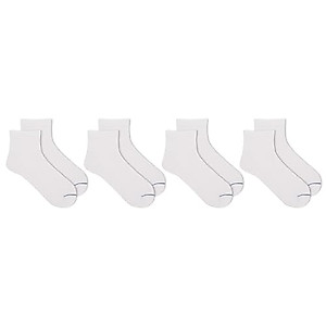 Dr. Scholl's Women's 4 Pack Diabetic and Circulatory Non Binding Ankle Socks, White, Shoe Size: 4-10