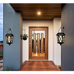 ASZUNE Plant Hook 6inch,Plant Hanger Shepherds Plant Bracket for Wall Hanging Wind Chimes Lanterns,Bird Feeder,Flower Basket,Home Decor Indoor & Outdoor 2 Pack Black