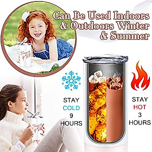 Yungyan Flower Girl Gift Flower Girl Proposal Gift Flower Girl Cup Water Bottle with Straw Cleaning Brush Ribbon Kids Tumbler for Wedding Party Gift from Bride (White, 1 Set)