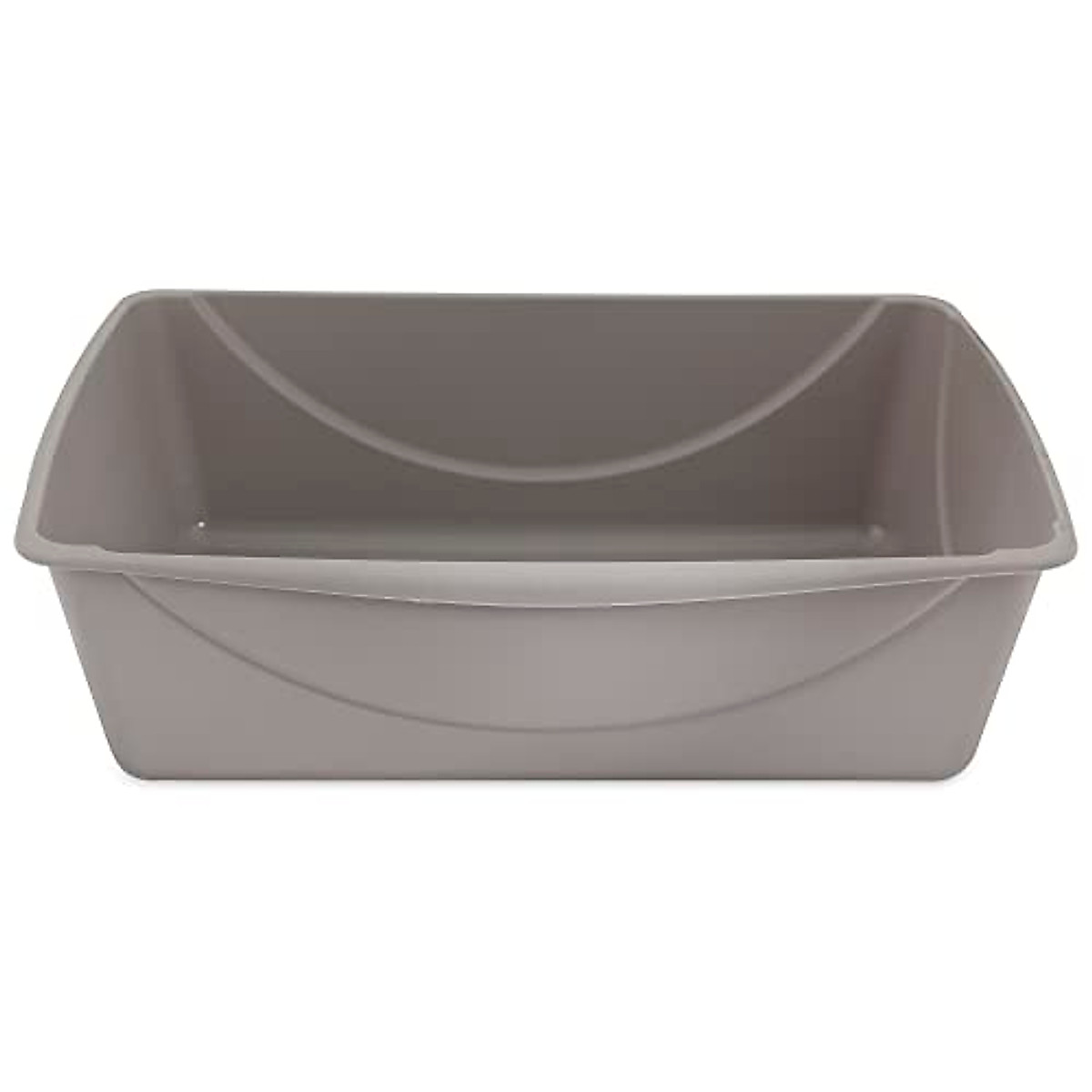 Petmate Open Cat Litter Box, Extra Large Nonstick Litter Pan Durable Standard Litter Box, Mouse Grey Great for Small & Large Cats Easy to Clean & USA Made