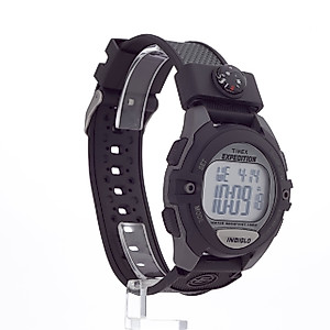 Timex Men's Expedition Digital CAT 41mm Watch – Gray Case with Black & Gray Resin Strap & Integrated Compass