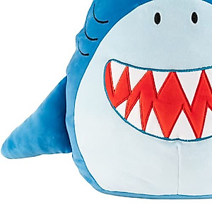 RALME Squish Buddies Soft Plush Blue Shark Backpack for Boys, 16 inch