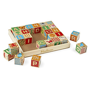 Melissa & Doug ABC/123 Wooden Blocks (26 pcs)