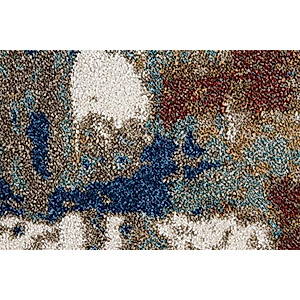LUXE WEAVERS Arman Distressed Artistic Abstract Fringe Multi 8x10 Area Rug