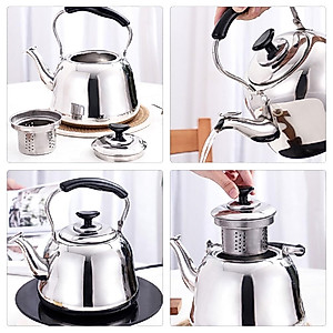 UPKOCH Whistling Tea Kettle Kitchen Tea Boiler Home Supply Kitchen Water Boiler Stovetop Water Boiler Whistling Water Pot Whistling Water Boiler Handle Stainless Steel Kettle