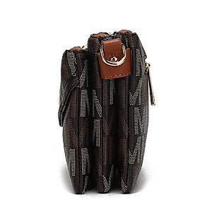 MKF Collection Crossbody Bag for Women Wristlet Strap, Vegan Leather Shoulder Bag Handbag Purse by Mia K