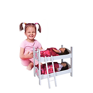 The New York Doll Collection Bunk Bed, White (HT022)